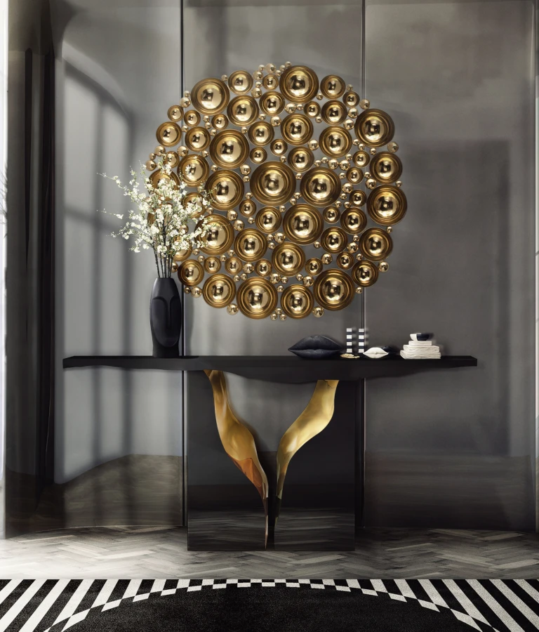 Modern Luxury Nordic Design Lobby Entrance Furnitures Console Table ...