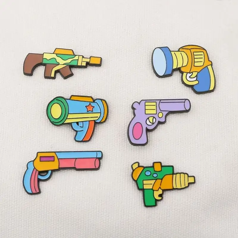 High Quality Metal Gun Lapel Pins Wholesale 3d Zinc Alloy Clothing ...