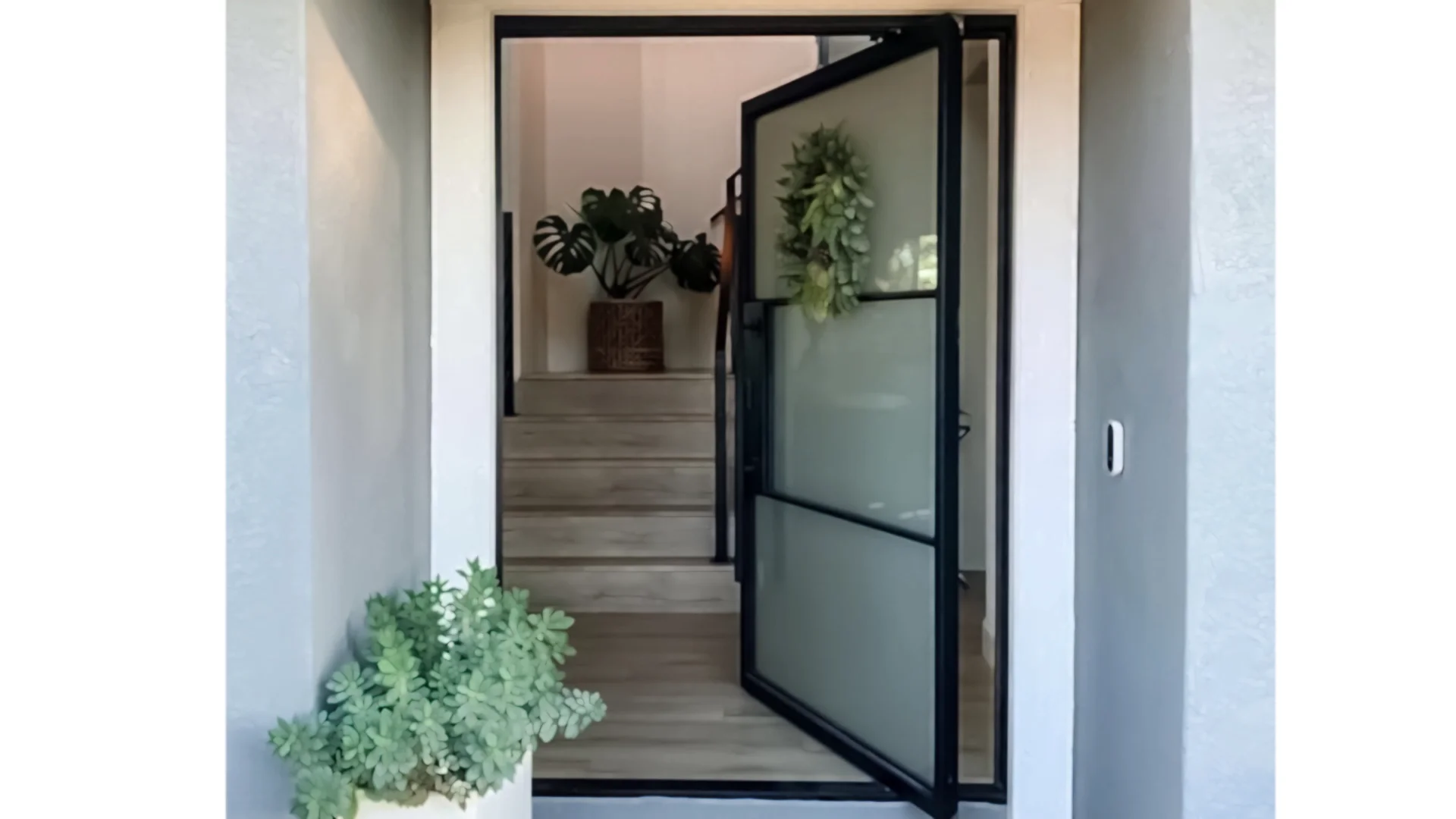 Wrought Iron External Pivot Doors Hinged Modern Swing Door - Buy ...