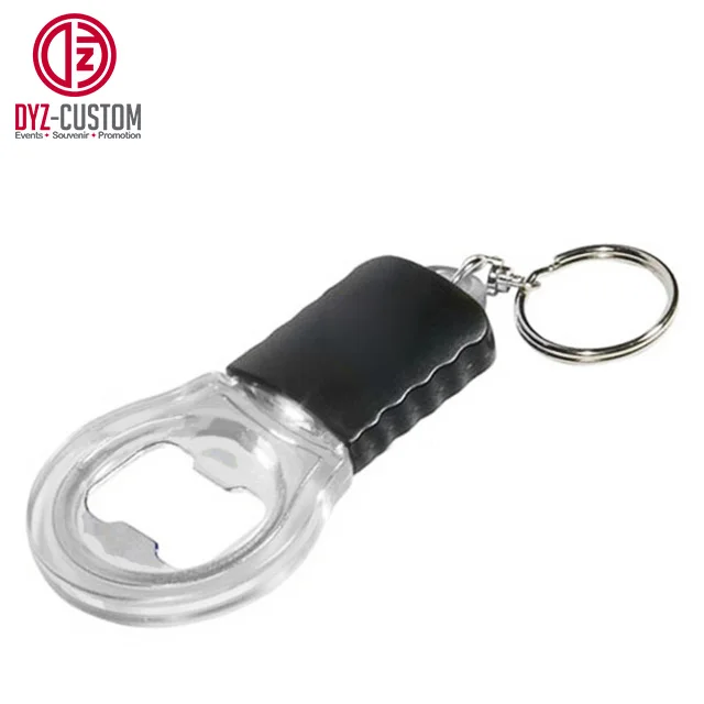 Hard Hat Shaped LED Keychain Bottle Opener - Safety Helmets