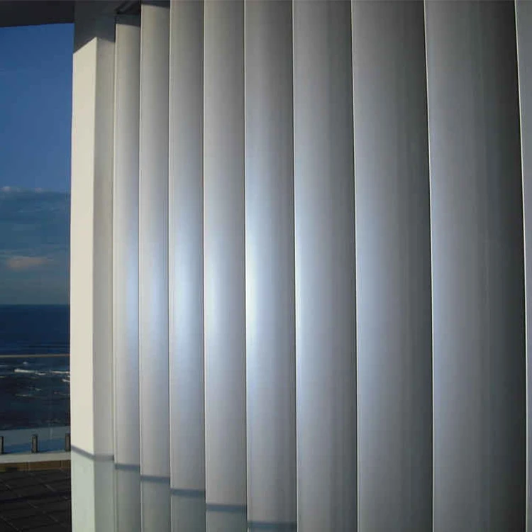 Aluminum Sun Elliptical Louvers Exterior Wall Curtain Wall for Building ...