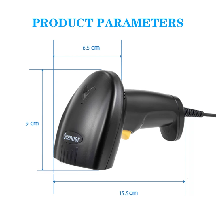 1d 2d Qr Wireless Barcode Scanner With Indicator Digital Printed Bar ...