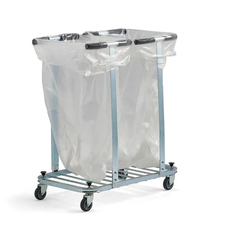 Jh-mech Portable Trash Bag Holder Rack with Wheels