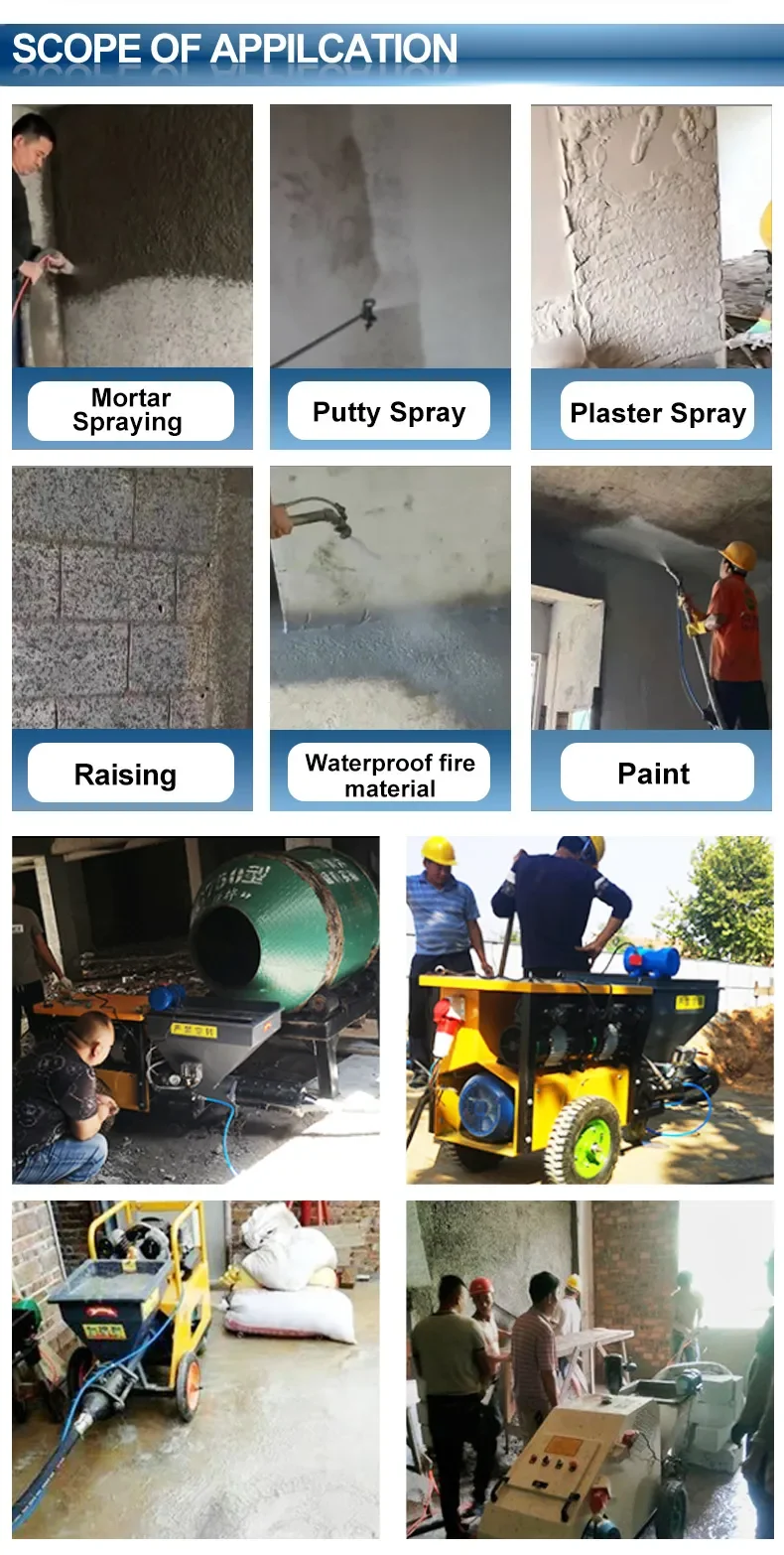 Electric Wall Cement Mortar Spraying Plastering Rendering Machine ...