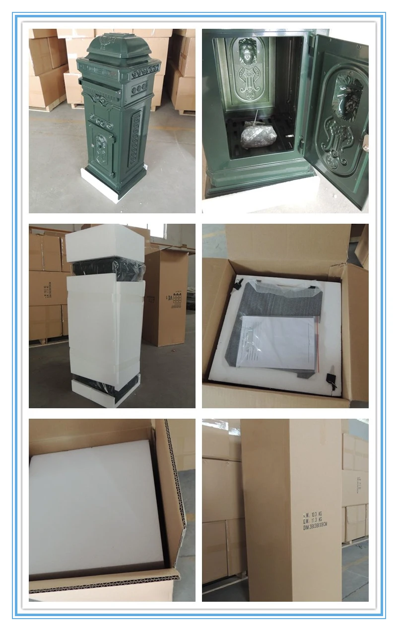 Outdoor Secure Smart Post Lockable Multi-purpose Mailbox Letterbox Free ...