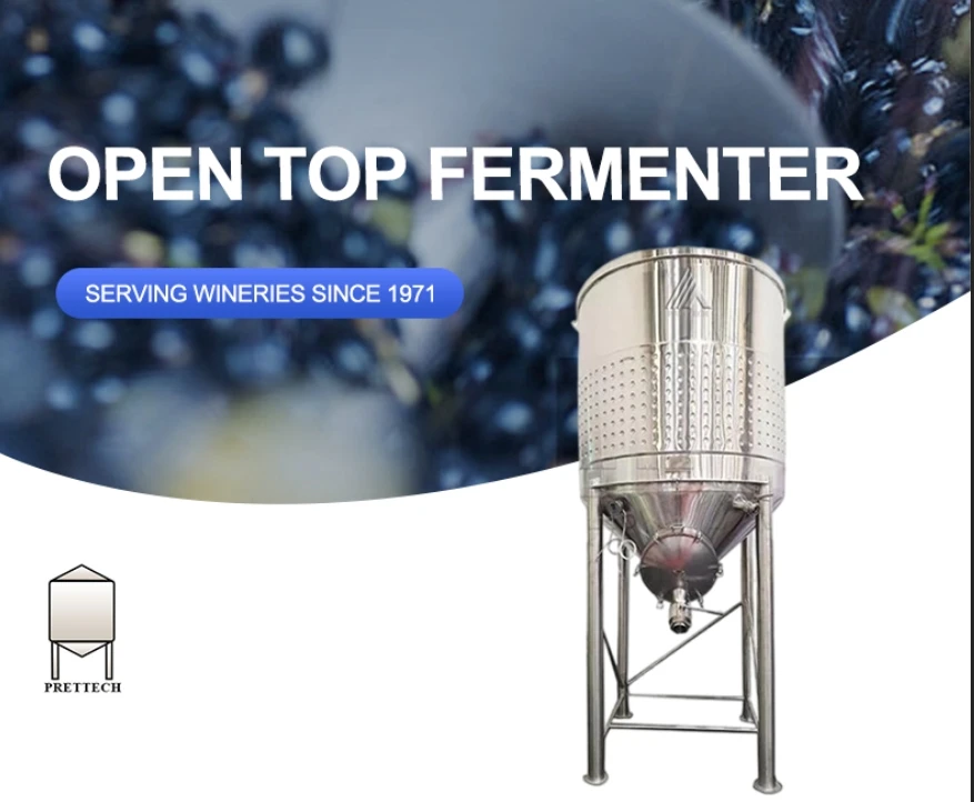 Customized Volume Stainless Steel 304 Open Top Red Wine Fermenter Tank ...
