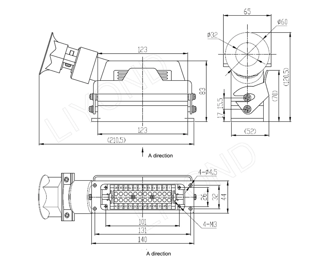 Electrical Circuit Breaker Connector Sockets 24pin Secondary Plug ...