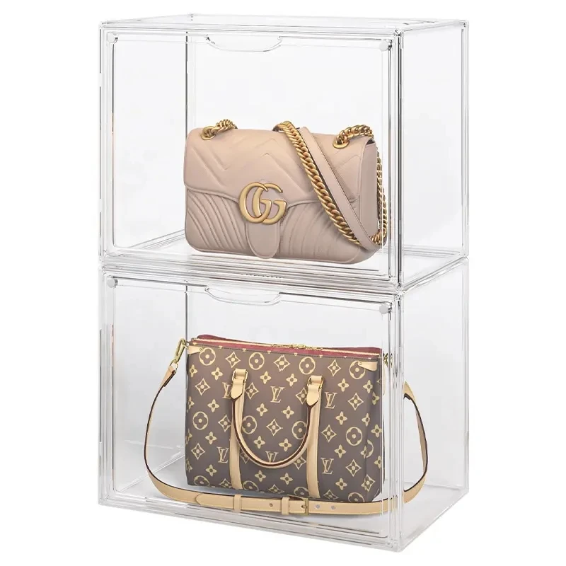 Customized Clear Polished Acrylic Luxury Handbag Storage Acrylic Bag ...