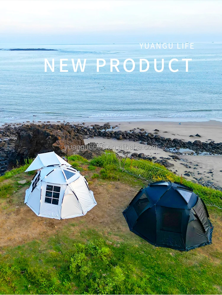 Large Space 4.5m Dome Tent In Black And White Half Ball Tent For ...