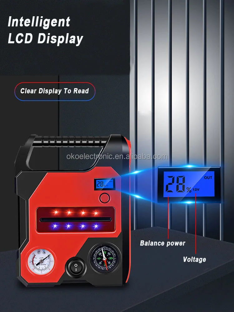 All In One 32000mah 12v 1200a Car Jumpstarter Power Bank Pack Jumper ...