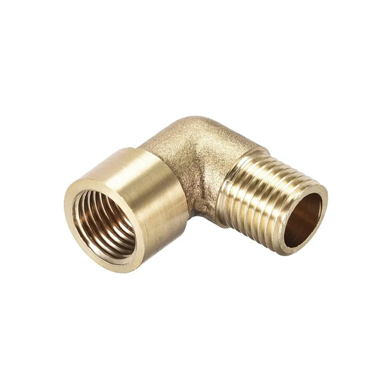 Brass 90 Degree Elbow 1/4'' Npt Bspt G Male To Female Street Elbow ...