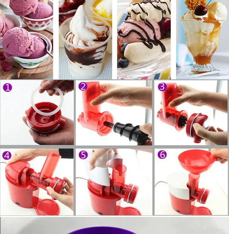 Portable Home Mini Ice Cream Maker - Perfect Soft Serve
