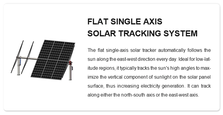 Roof Mounted 20KW Single Dual Axis Solar Panel Tracker System
