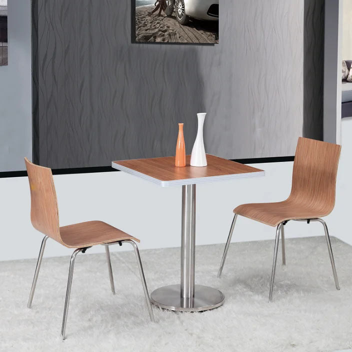 Simple Design Metal Base Restaurant Table Modern Canteen Furniture ...