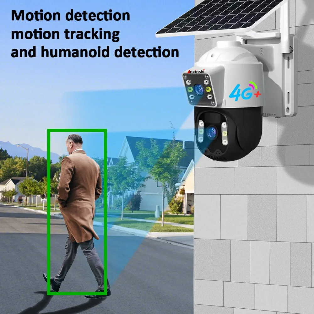 V380 PRO HD 4G Dual Lens Motion Detect Auto Tracking Solar PTZ Sim Card ...