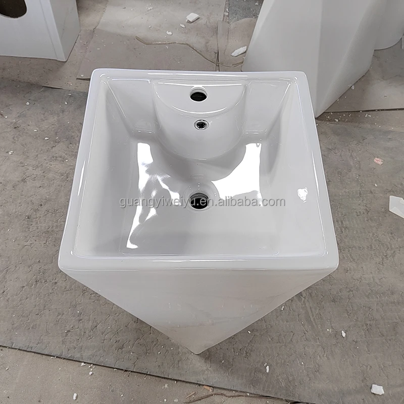 Modern Wholesale Oversize Square Pedestal Basin Ceramic Standing One ...