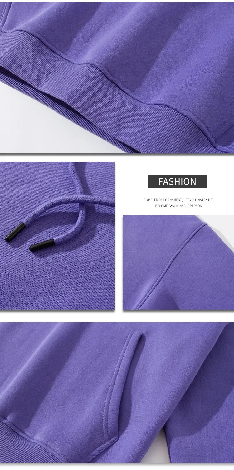 Custom Blank Hooded Plus Size Men's Pullover Hoodie Embroidery Printed ...