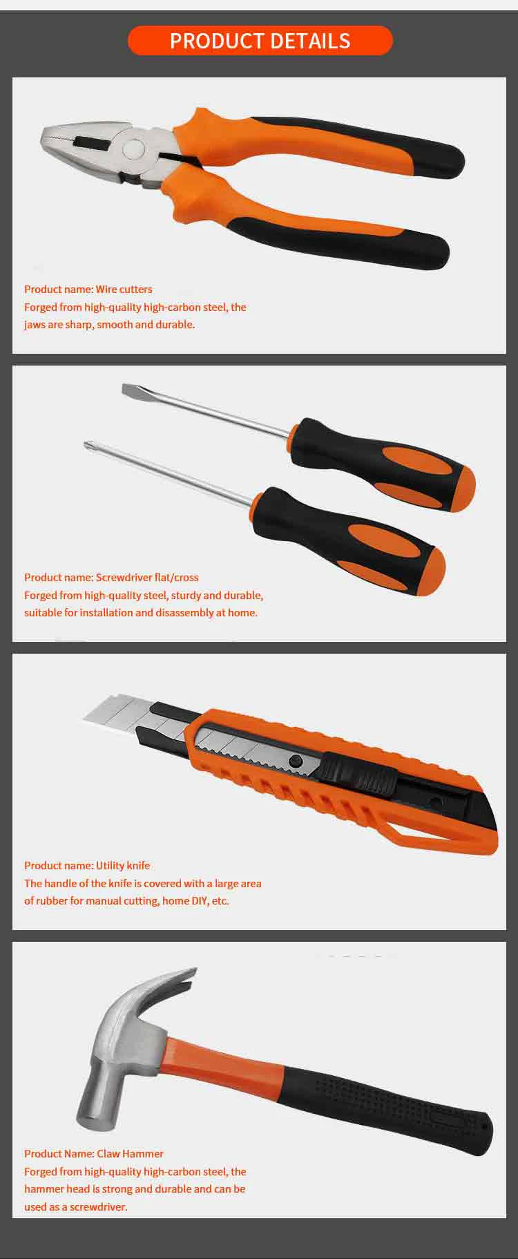 Hardware Hand Tool Set General 108pcs Manual Woodworking Kit Tools Set ...