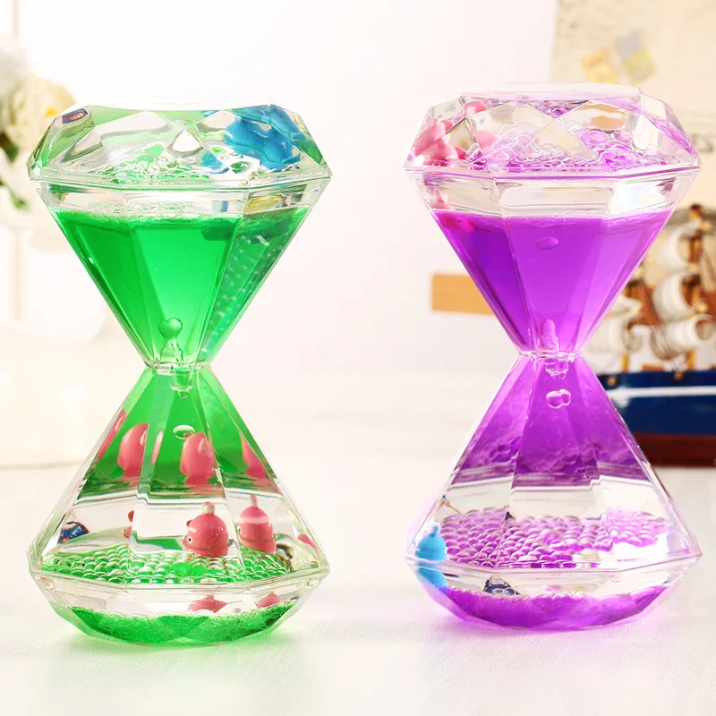 Visual Sensory Timer - Calming Hourglass Liquid Motion Bubbler