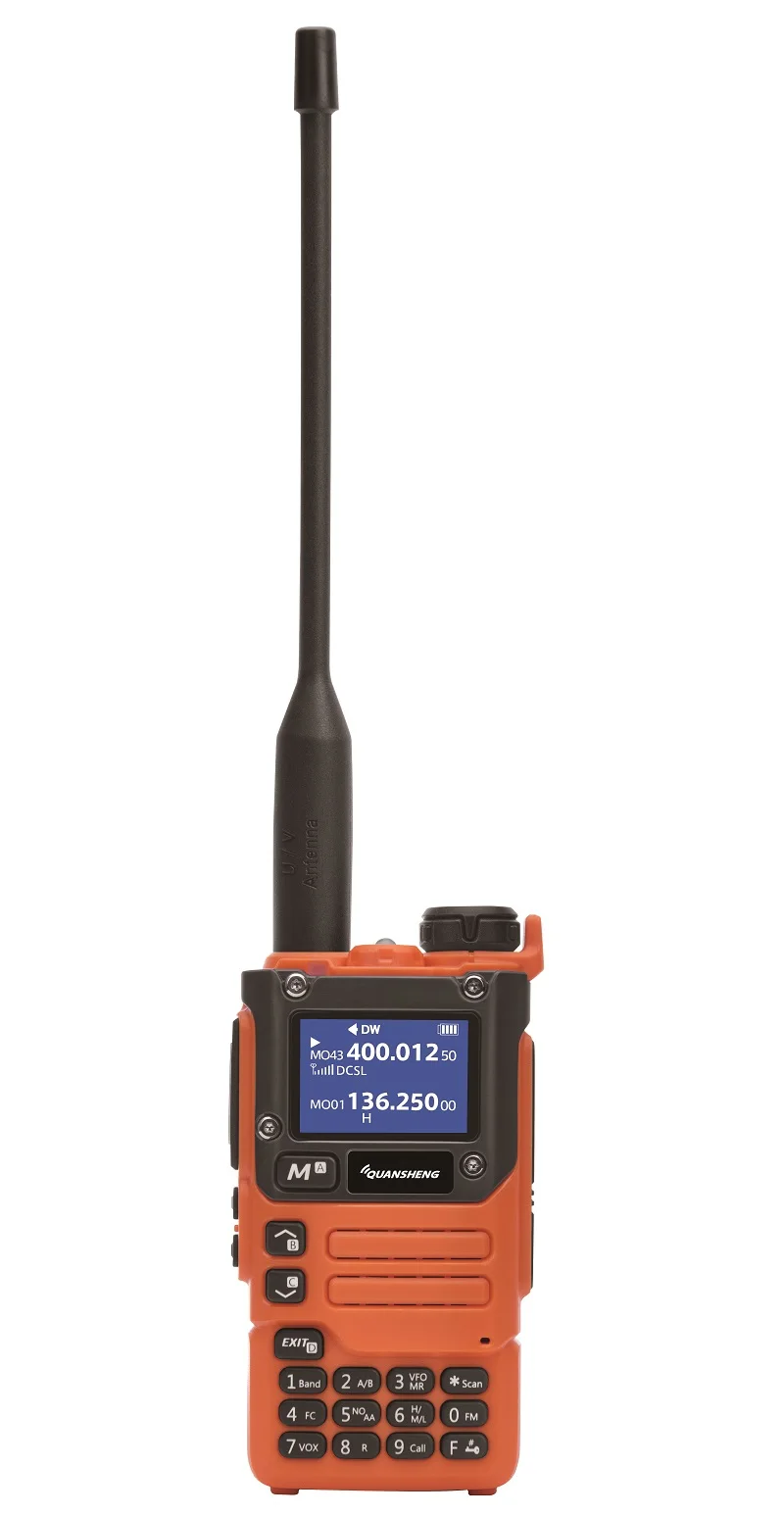 UV-K5(8) UV-K6 Potable Multi-band VHF UHF Orange Color Transceiver High ...