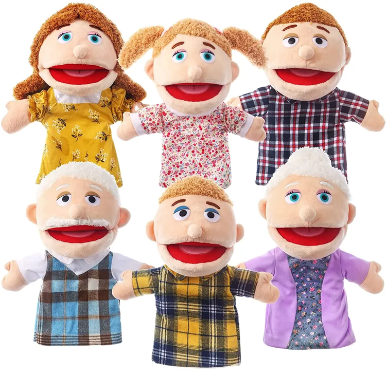 New Design Family Character Hand Puppet Human Role Play Toys For ...