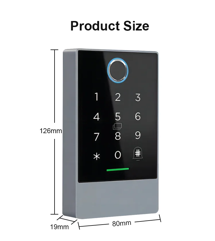 IP67 Waterproof Bluetooth Connected TTlock App Smart Door Lock RFID ...