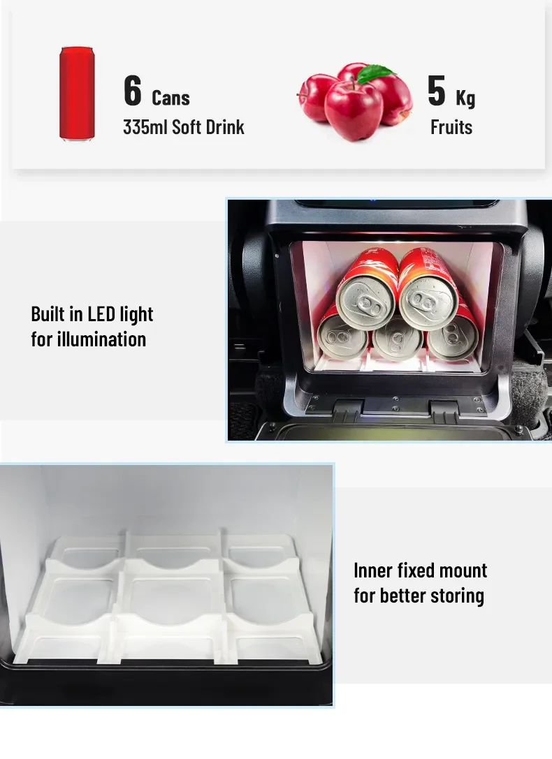 12v Fridge Freezer Cooler Refrigerator Camping For Tesla Model Y 3 Car ...