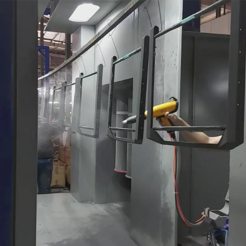 Tunnel Powder Coating Spray Booth For Steel Panels Aluminum Profiles ...