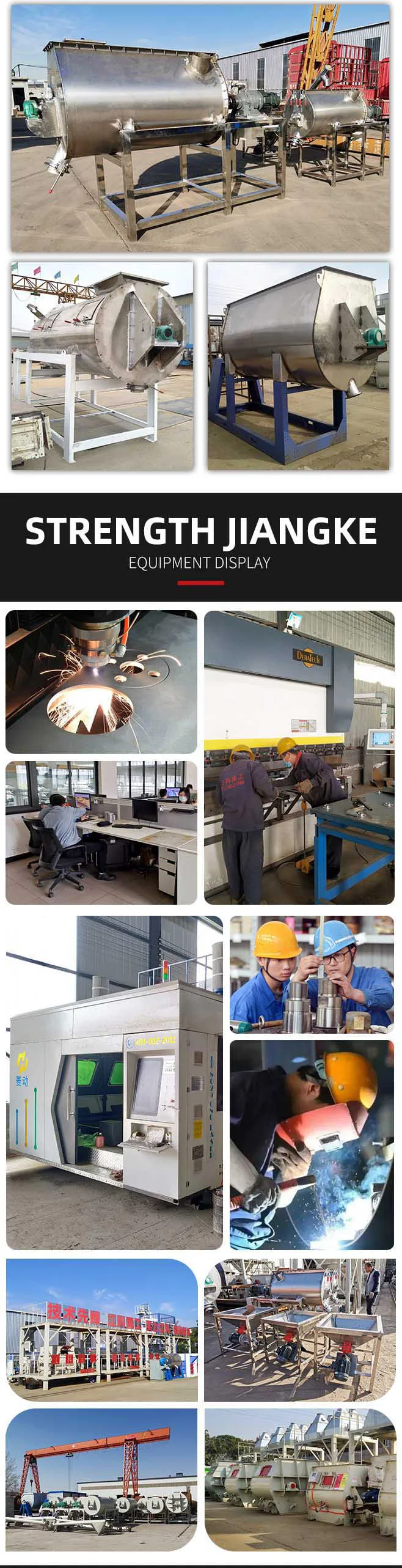 Stainless Steel Twin Screw Belt Mixer Dry Powder For Condiment Chemical ...