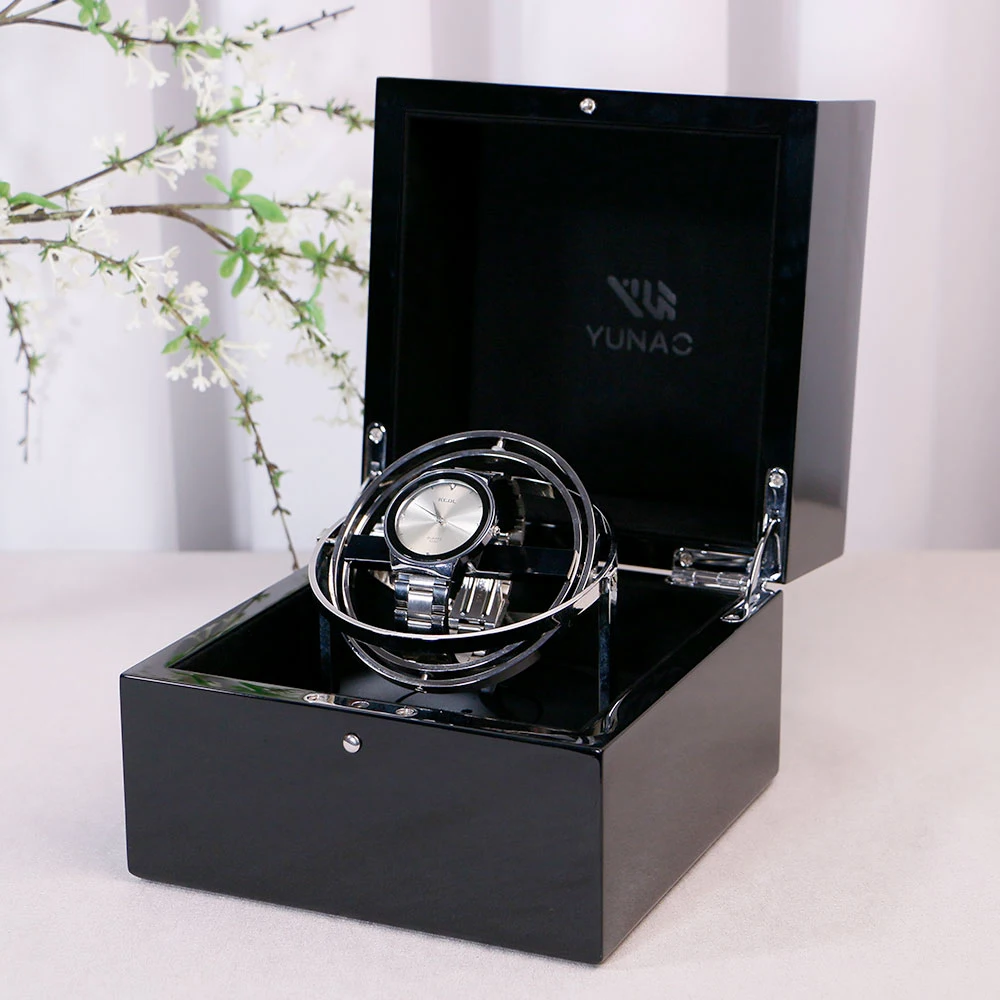 Custom Mechanical Watch Box Luxury Rotatable Watch Box Gloss Watch ...