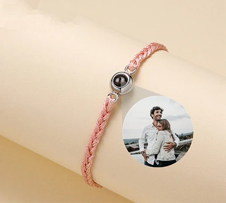 Personalized Photo Projection Charm Bracelet - Minimalism