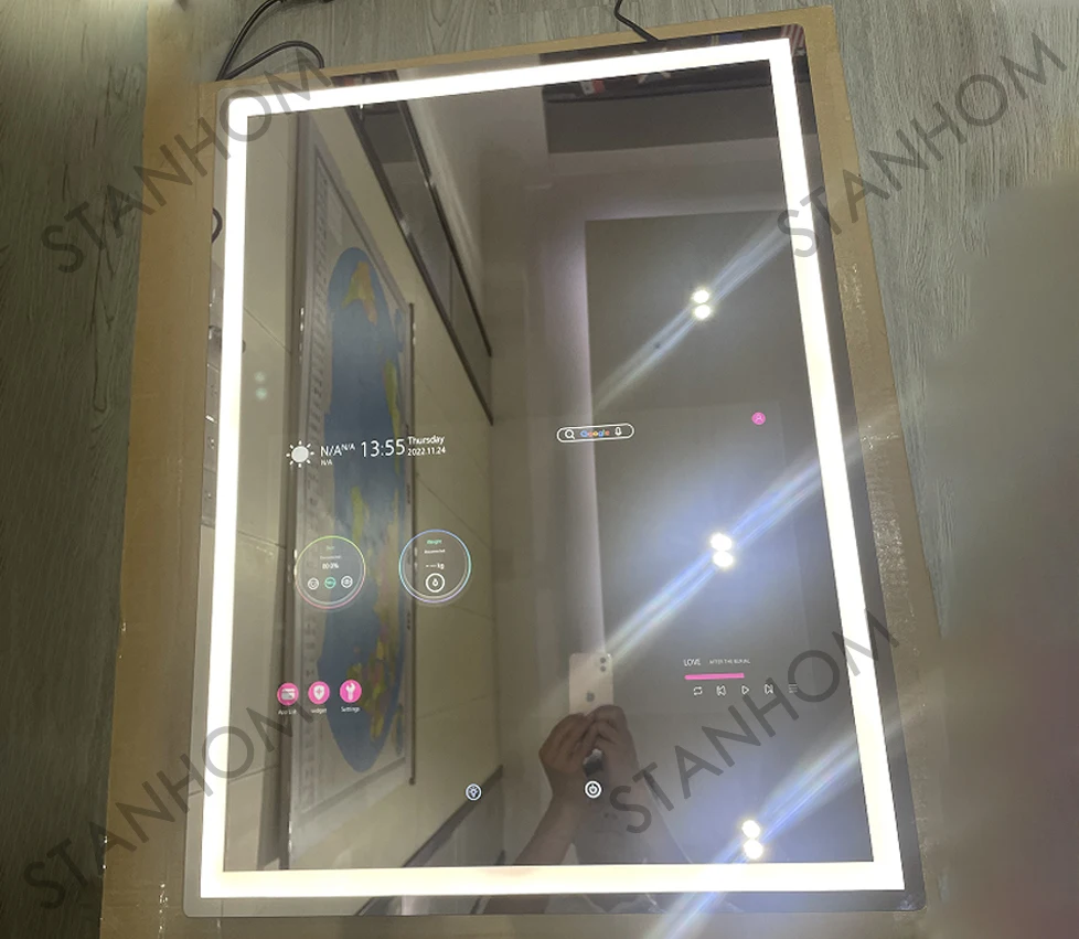 Stanhom Bathroom Android 11 Lcd Touch Screen Smart Tv Mirror - Buy Smart Mirror Touch Screen ...