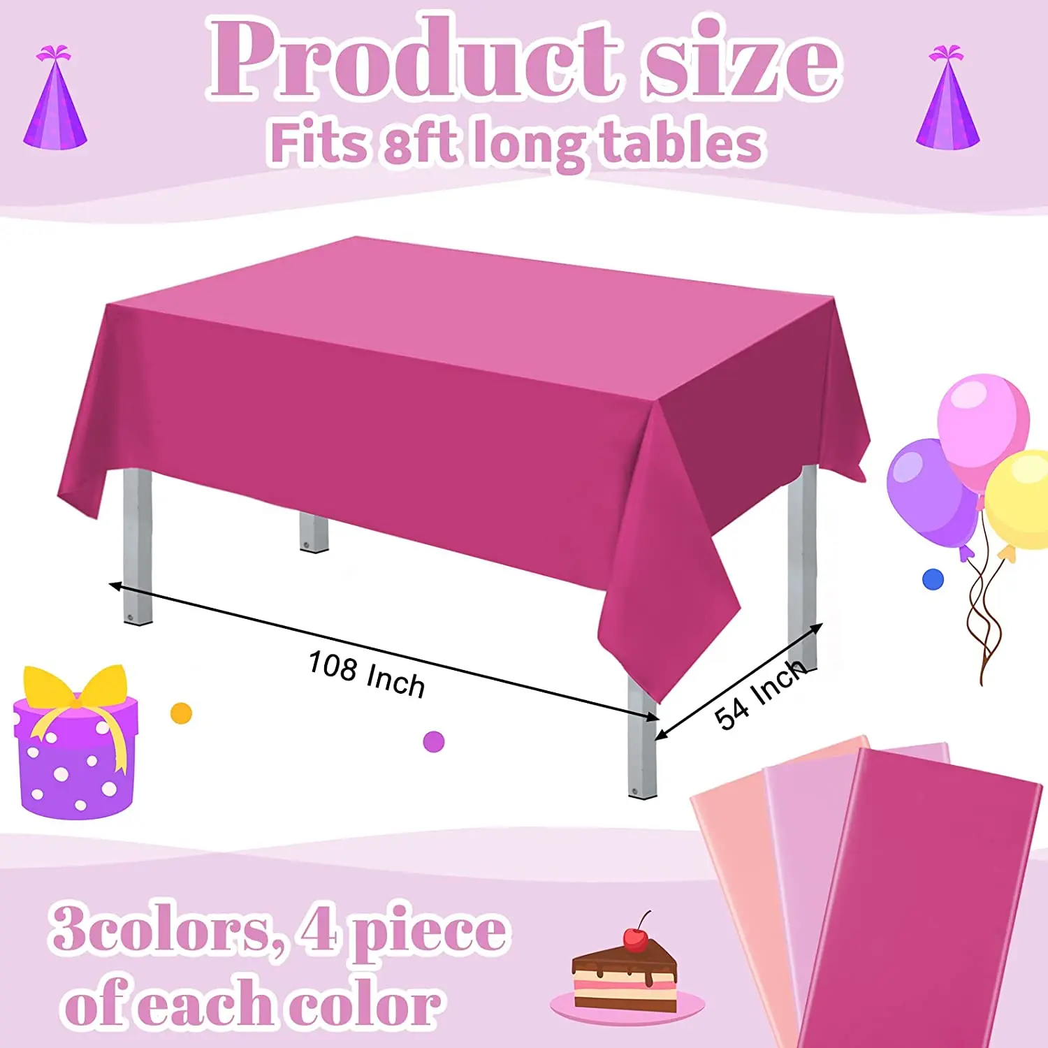 Modern Handmade Disposable Plastic Table Cloth Square Striped Pattern ...