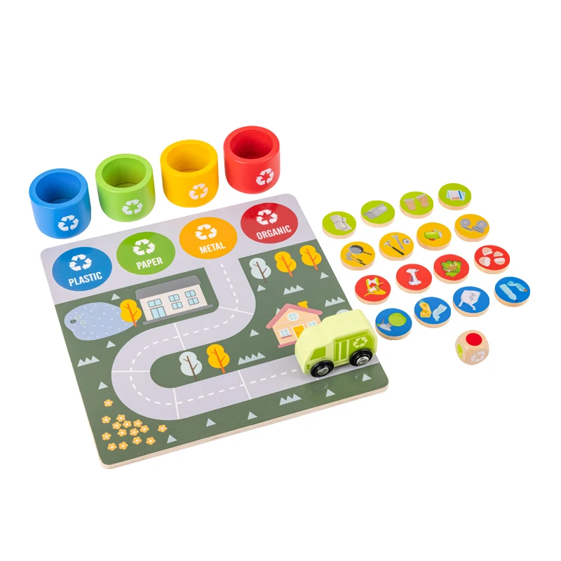 Recycling Center Play Set Kids Garbage Classification Truck Toys For ...