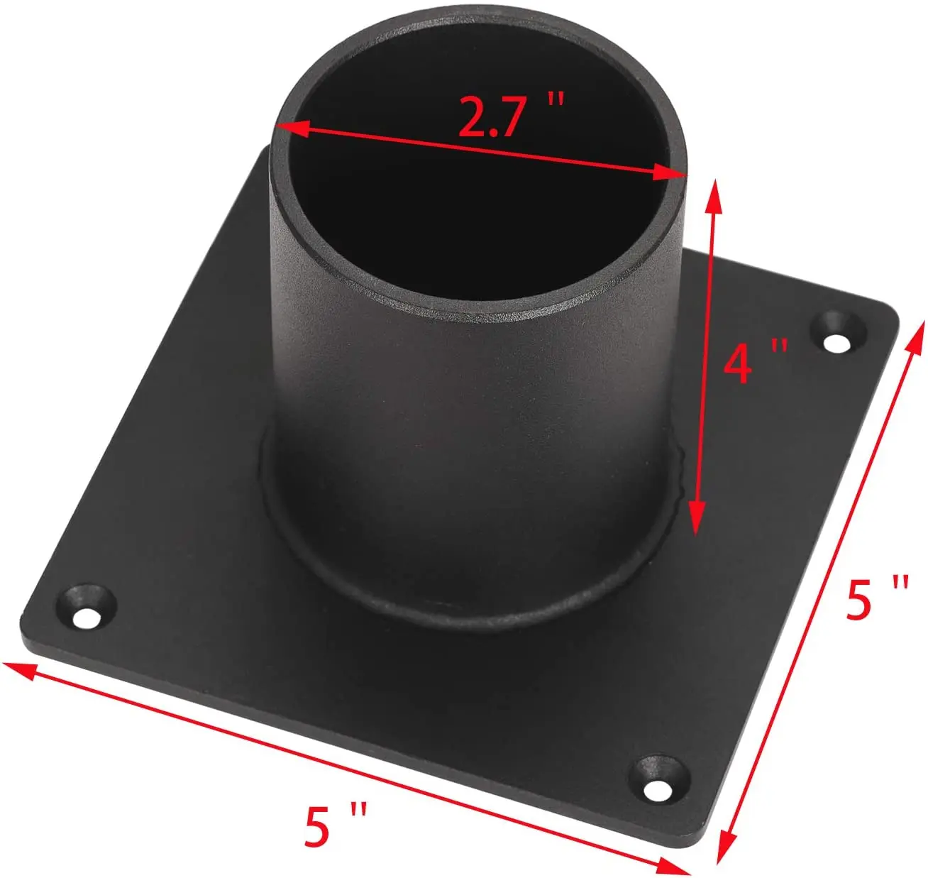 Heavy Duty Slip Fitter Tenon Adapter Base Straight Arm Wall Mount Light ...