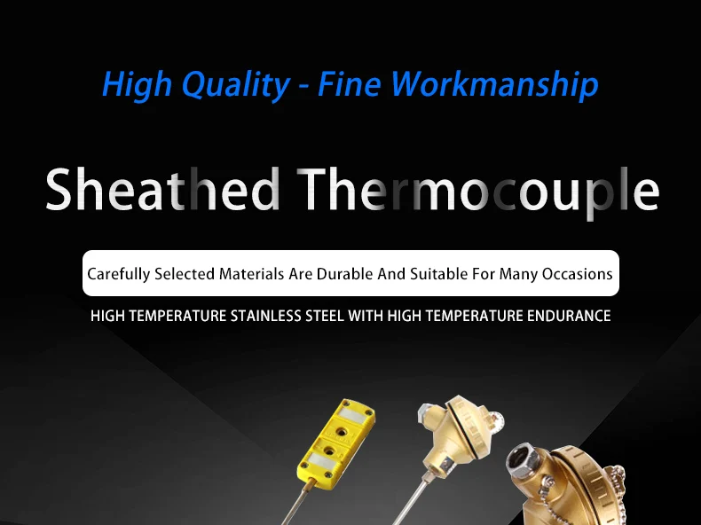 High Temperature Thermocouple Probe WRNK-187/104M Large Handle Aluminum ...