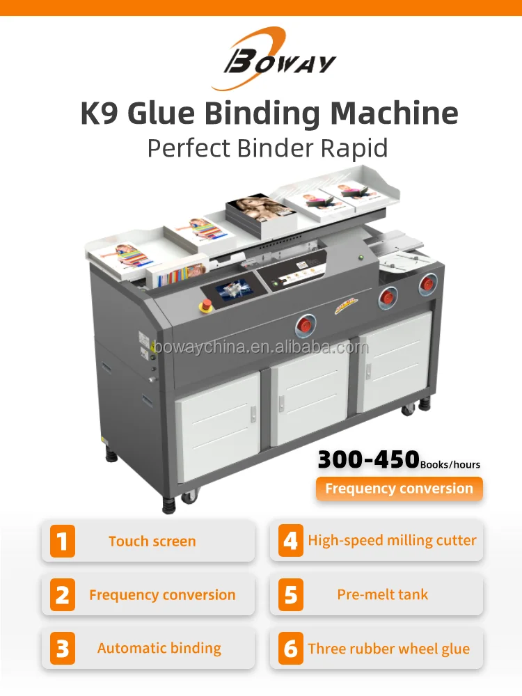 Boway K9 Automatic Perfect Binder - High Productivity Glue Binding Machine
