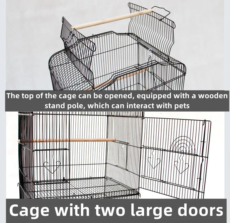 Horizontal Sliding Iron Large Bird Cages Collapsible Easy Shipping ...