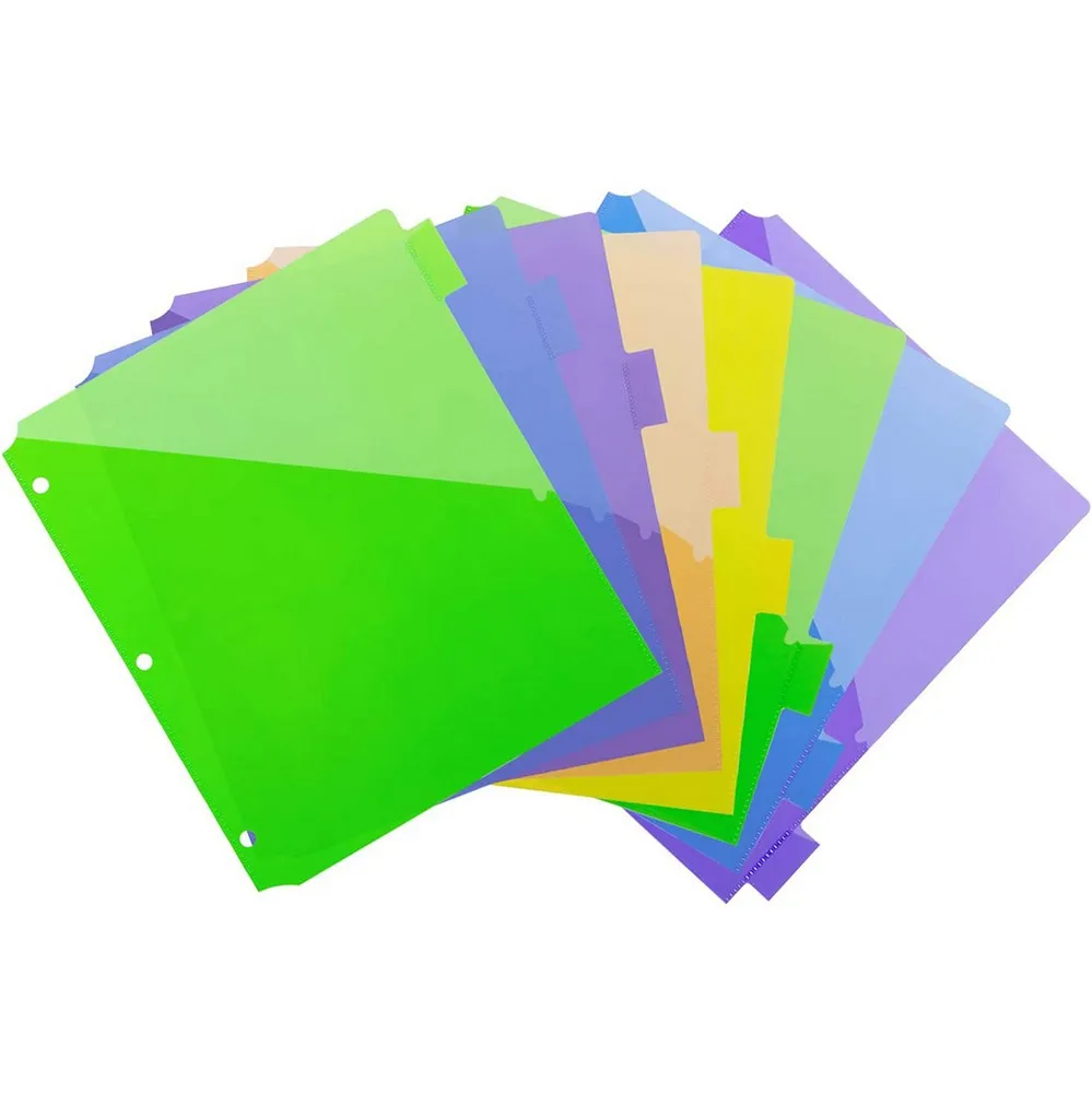 CX Plastic Index File Divider A4 Colorful Plastic File Dividers Sheet ...