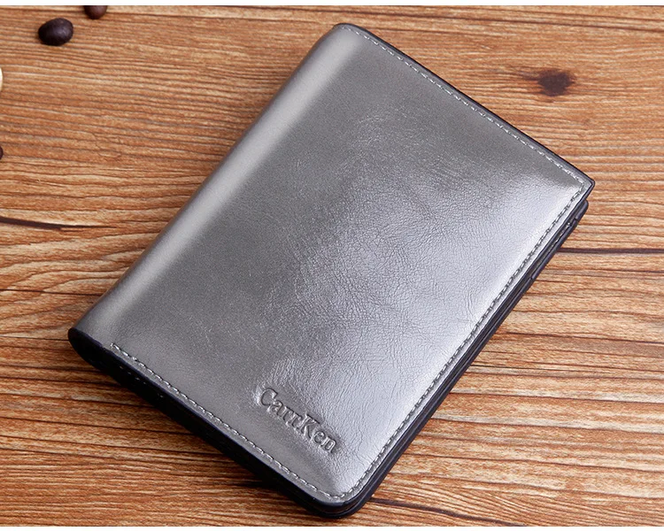Carrken Men's Wallet - Classic Retro Oil Wax PU Leather