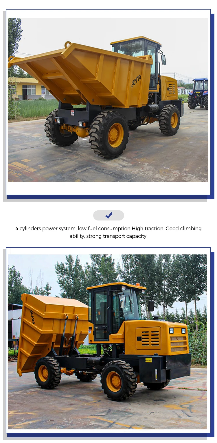 7 Tons Mini Articulated Diesel Dump Truck - Hydraulic Wheel Loader