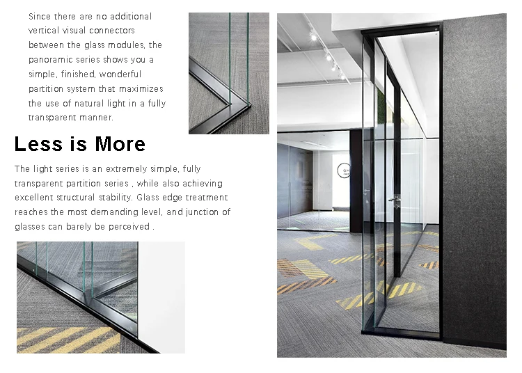 Custom Made Curved Glass Wall Partition for Office Furniture - OEM