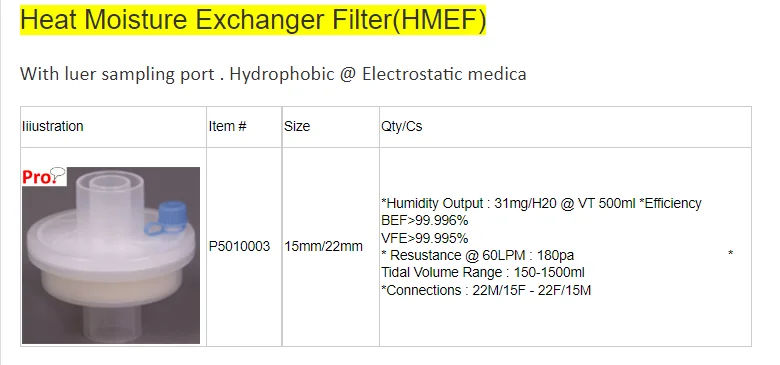 High Quality Tracheostomy Hepa Filter Breathing Filter Hme Filter - Buy ...