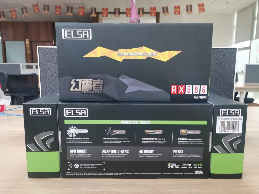 Elsa Rx580 8gb Graphics Card Gddr5 256bit 1284mhz Amd Vga Card Ddr5 Gpu ...