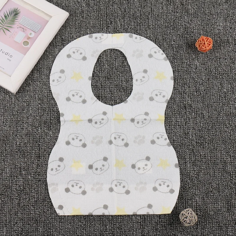 Disposable Custom Printed Bib For Newborn Baby 3plys Waterproof ...