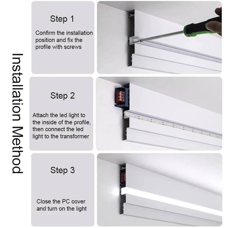 New Design Aluminum groove for Double Eyelid Linear Light Without ...