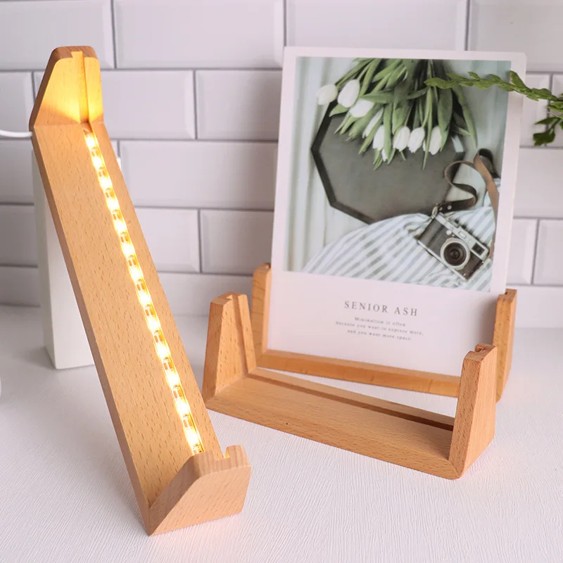 Wooden Led Display Base Lighted Base U Shaped Glass Art Led Lighted ...