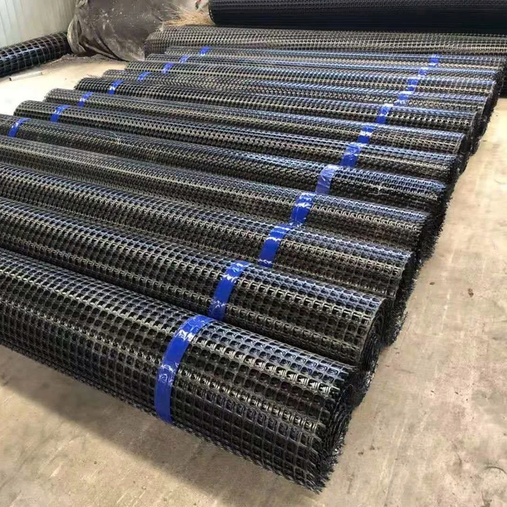 Plastic Mesh Grid Polypropylene Biaxial Geogrid For Road Soil ...