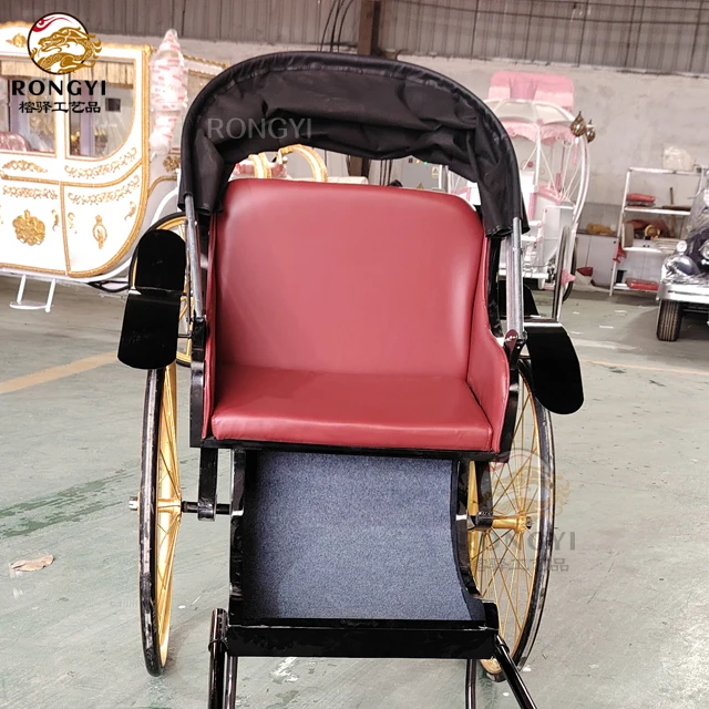 Human Pulled Jinrikisha/vintage Rickshaw/classic Hand-pulled Station ...