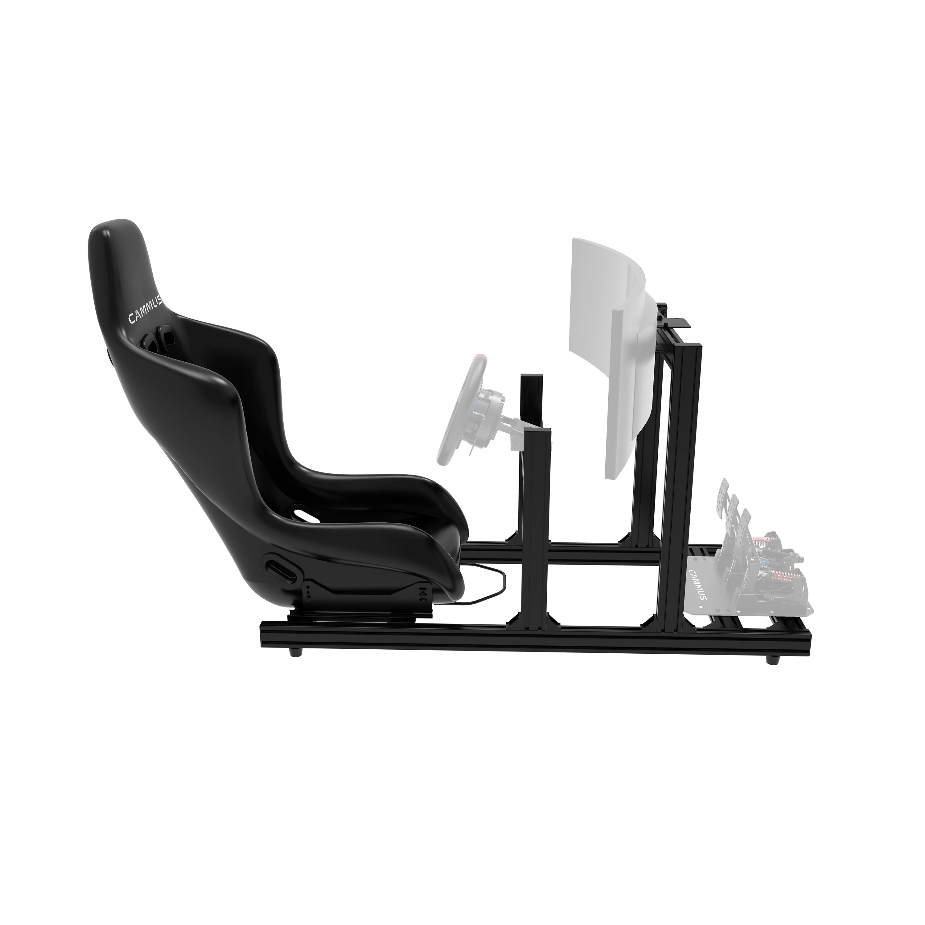 CAMMUS Sim Racing Simulator Cockpit Frame Black Aluminium Car Driving ...